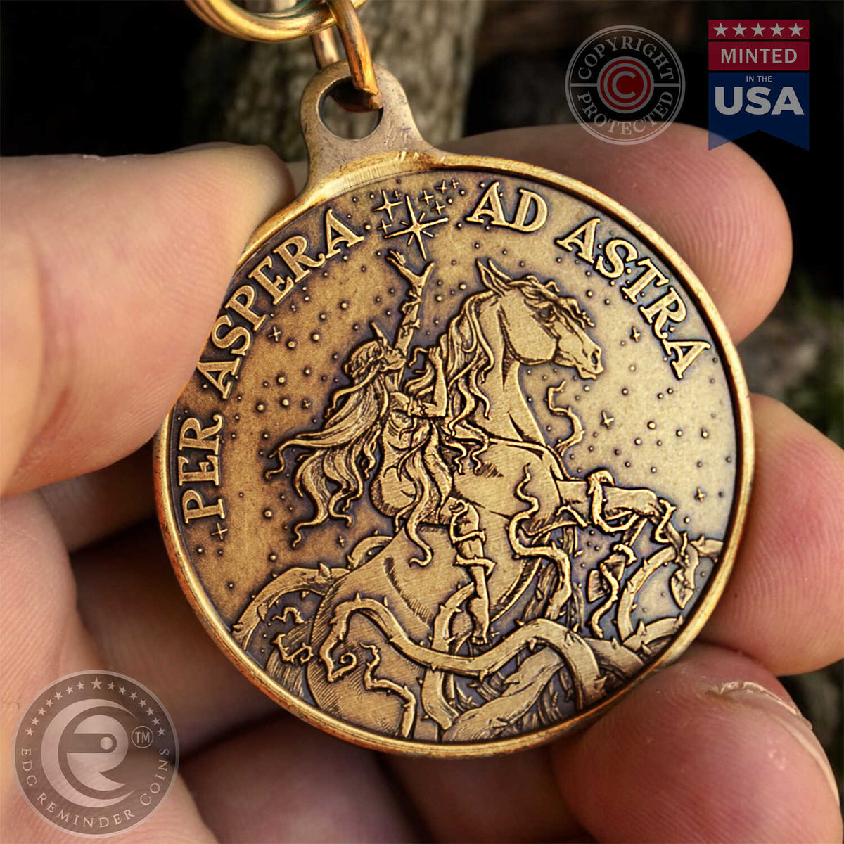 Per aspera Ad Astra Key Tag – EDC Reminder Coins