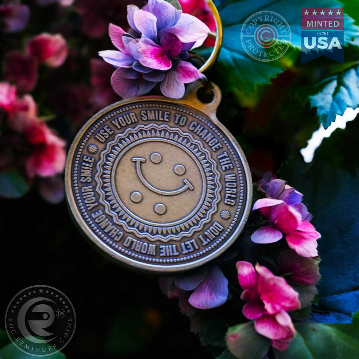 Smile Key Tag – EDC Reminder Coins